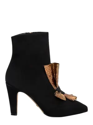 Sarah Flint Abigail Bow Bootie Gold