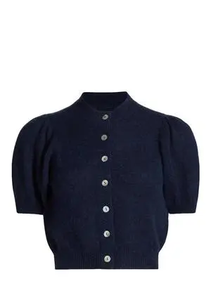 DÔEN Anisa Crop Cardigan - Navy