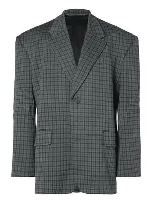 BALENCIAGA Balenciaga - Oversized Houndstooth Knitted Blazer - Men - Gray - 1