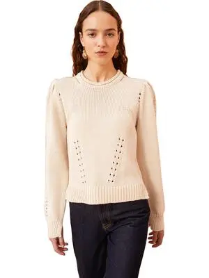 Ulla Johnson Florence Pullover Knit Sweater - Alabaster