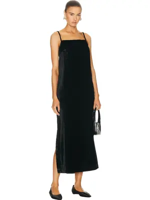 Loulou De Saison Etinas Long Velvet Dress - Black