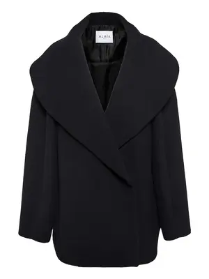 ALAÏA Alaïa Cocoon Wrap Virgin Wool Coat