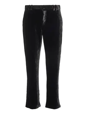 Balmain Cropped Velvet Trousers - Black