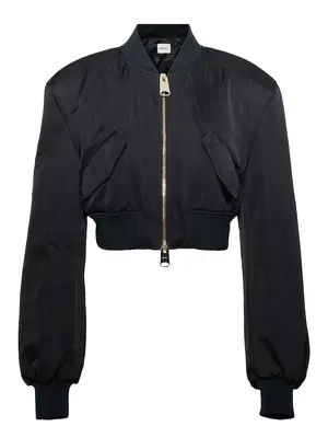 Khaite Reggie Oversized Bomber Jacket - Black