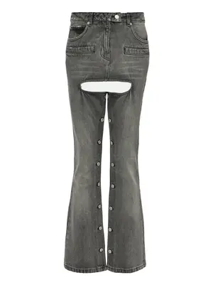 COURREGES Courrèges Stonewashed Straight Jeans - Grey