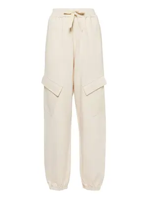 JIL SANDER Cotton Jersey Cargo Pants - Neutrals