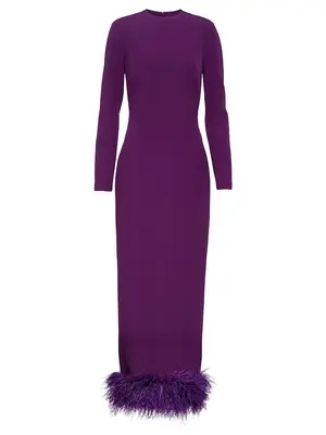 Safiyaa Paignita Embellished Gown - Burgundy