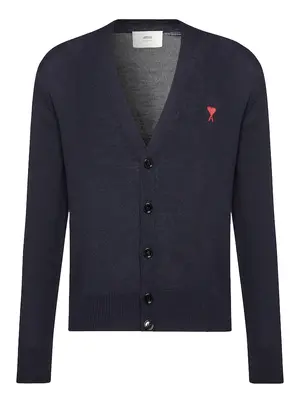 Ami De Cœur Wool Cardigan - Blue