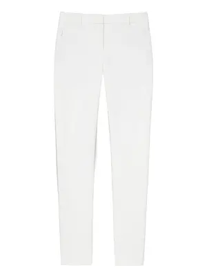 Lafayette 148 New York Stretch Mid-rise Slim Ankle Pants - White