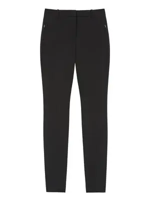 Lafayette 148 New York Stretch Mid Rise Slim Ankle Pants - Black
