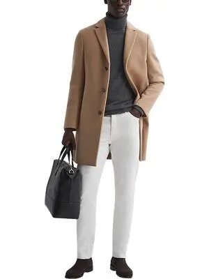 REISS Gable Overcoat - Camel