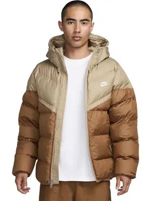Nike Windrunner Primaloft® Storm-fit Hooded Puffer Jacket Brown