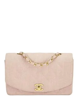 CHANEL Linen Diana Flap Bag