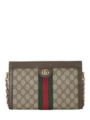 Gucci Original GG Supreme Ophidia Small Shoulder Bag Beige