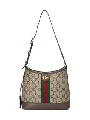 Gucci Original GG Supreme Ophidia Small Shoulder Bag Brown