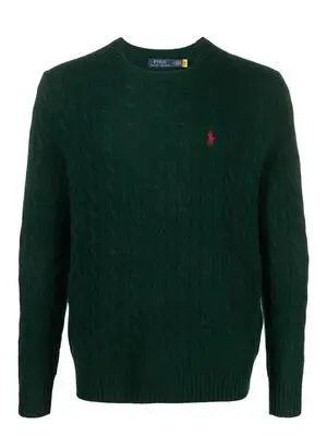 Ralph Lauren Regular Fit Cable Knit Sweater - Green