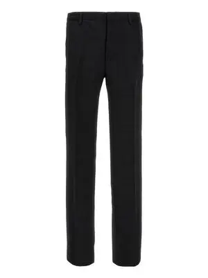 Etro Check Wool Trousers - Black