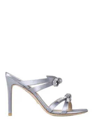 STUART WEITZMAN Bow Satin Sandal - Grey