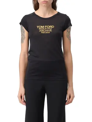 TOM FORD Tom Ford Silk T-Shirt Black