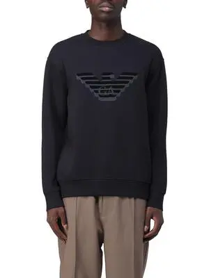 Emporio Armani Cotton Sweatshirt With Logo - Black 1