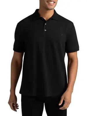 HYPERNATURAL Matterhorn Supima® Cotton Blend Polo - Black Beauty