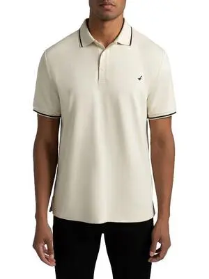 HYPERNATURAL Matterhorn Supima® Cotton Blend Polo - Bone White