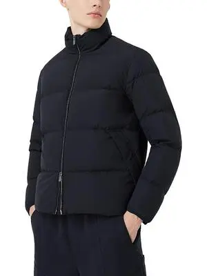 Emporio Armani Essential Quilted Puffer Coat - Navy Blue