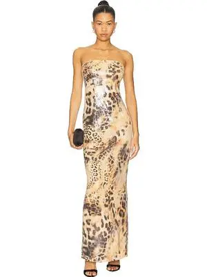 Retrofete Ember Sequin Embellished Dress Leopard Sequin