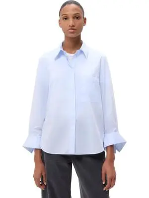 TWP Boyfriend Shirt In Superfine Cotton - Baby Blue