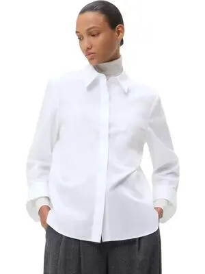 TWP Boyfriend Shirt In Superfine Cotton - White