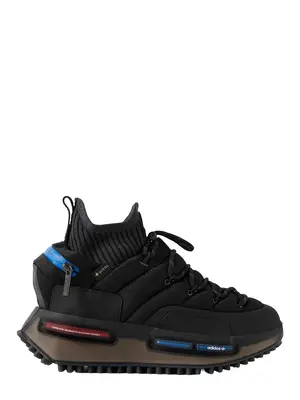 Moncler Adidas Originals Rubber-trimmed Padded Ripstop Sneakers - Black