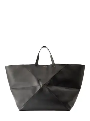 Loewe Puzzle Fold Xl Leather Tote - Black