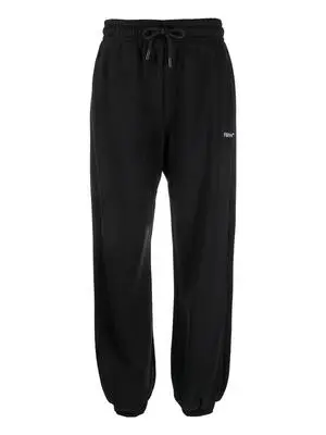 Off-White Bookish Logo-embroidered Track Pants - Black
