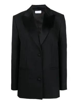 Off-White Single-breasted Tuxedo Blazer - Black