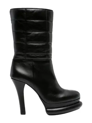 PALOMA BARCELO 120mm Quilted-panel Platform Boots - Black