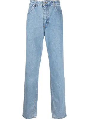 Eckhaus Latta Mid-rise Straight-leg Jeans - Blue