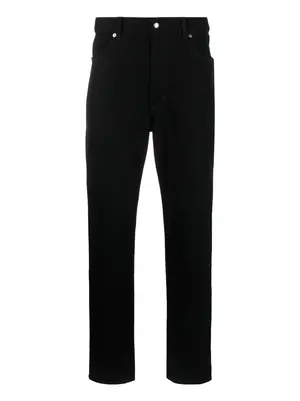 Eckhaus Latta Mid-rise Straight-leg Jeans - Black