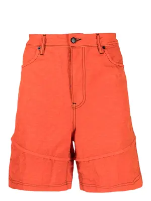 Eckhaus Latta Contrast Stitching Bermuda Shorts - Red