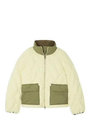 Moncler Jonquille Shell-trimmed Quilted Fleece Down Jacket - Off-white