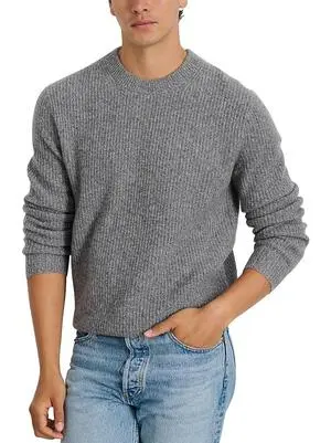 ALEX MILL Jordan Crewneck Cashmere Sweater - Marled Heather Gray