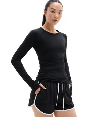 Athleta Momentum Seamless Fitted Top - Black
