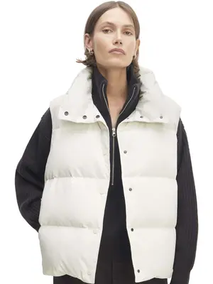 Everlane Puffer Vest Bone White