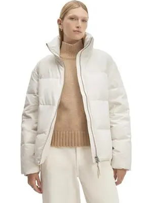 Everlane Puffer Bomber Bone White