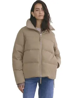 Everlane Puffer Bomber Taupe Grey