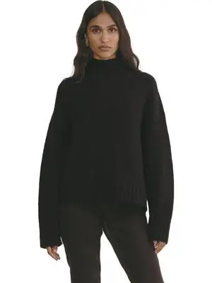 Everlane Oversized Turtleneck Sweater - Black