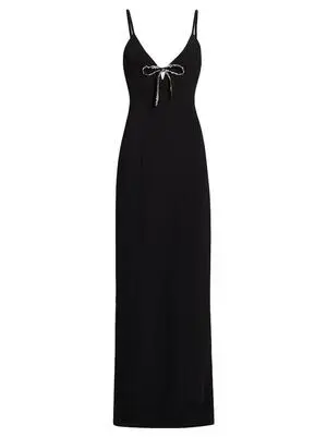 Cinq À Sept Adele Embellished Bow Gown - Black