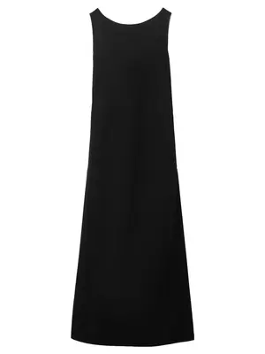 THE ROW Rhea Wool-blend Crepe Gown - Black