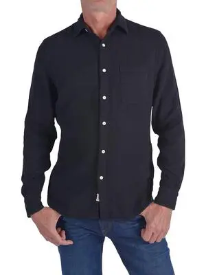 HIROSHI KATO The Ripper Waffle Double Gauze Button-up Shirt - Black