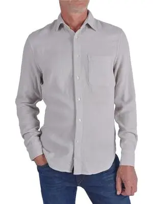 HIROSHI KATO The Ripper Waffle Double Gauze Button-up Shirt - Light Gray