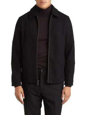 Hart Schaffner Marx Hart Schaffner Marx Paloma Wool Blend Twill Jacket Black Twill